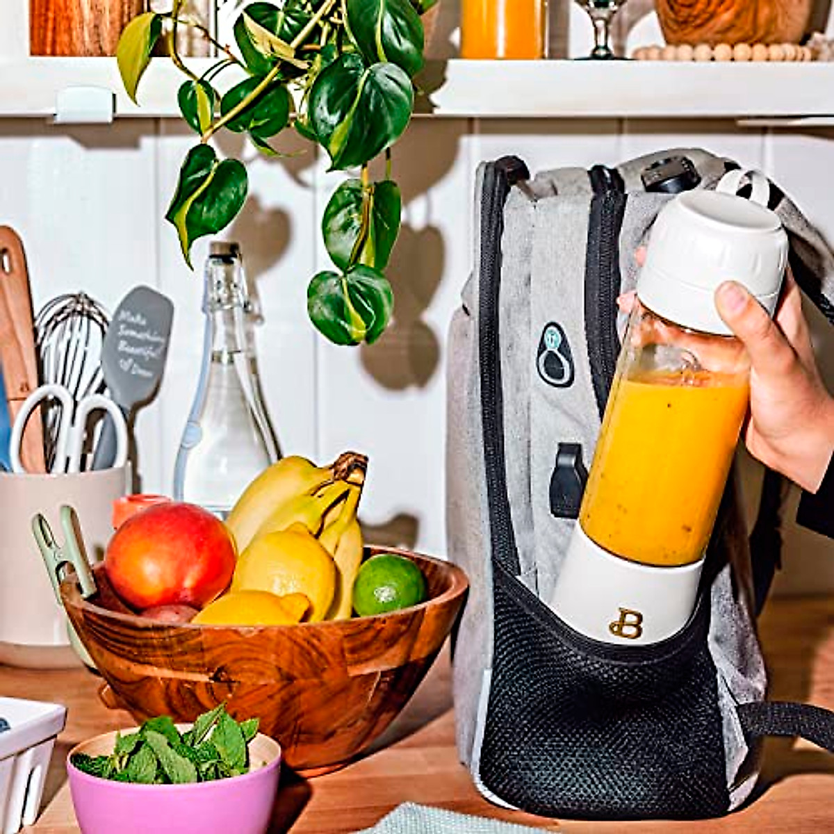 Beautiful Portable Blender,by Drew Barrymore, 70 Watts, 18.5 OZ (White Icing)