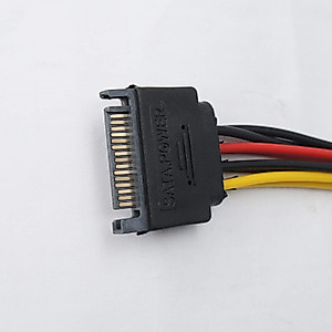 JacobsParts SATA Power Splitter Cable 15-Pin Male to Female