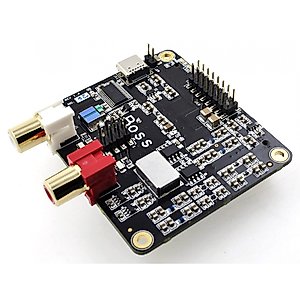 Allo, BOSS I2S DAC V 1.2 Dedicated 384 kHz32bit DAC PCM5122 for Best Sound Quality. Compatible with RPI 2, RPI 3 and Rpi4