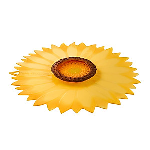Charles Viancin - Sunflower Silicone Lid for Food Storage and Cooking - 6''/15cm - Airtight Seal on Any Smooth Rim Surface - BPA-Free - Oven, Microwave, Freezer, Stovetop and Dishwasher Safe