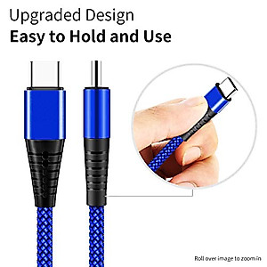 USB C to USB C Charger Cable Cord for Samsung Galaxy S22 S23 S21 S20 Plus Ultra FE 5G,Note 10 10+ 5G/20,Note20 A71 A52 A53,Z Flip 3 4,Fold 3 4,Pixel 6 Pro 5A 5,60W PD Fast Charge Charging Wire 6FT+6FT