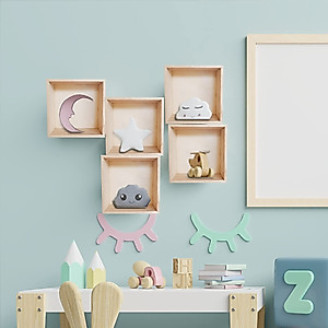 8 Pack Unfinished Wooden Box, 6 x 6 Inch Square Rustic Small Wooden Box Craft Organizer Container Box for Storage, Home Decor, Art Collectibles, Desktop Decor, Succulent Plant Pot, Drawer, DIY Craft