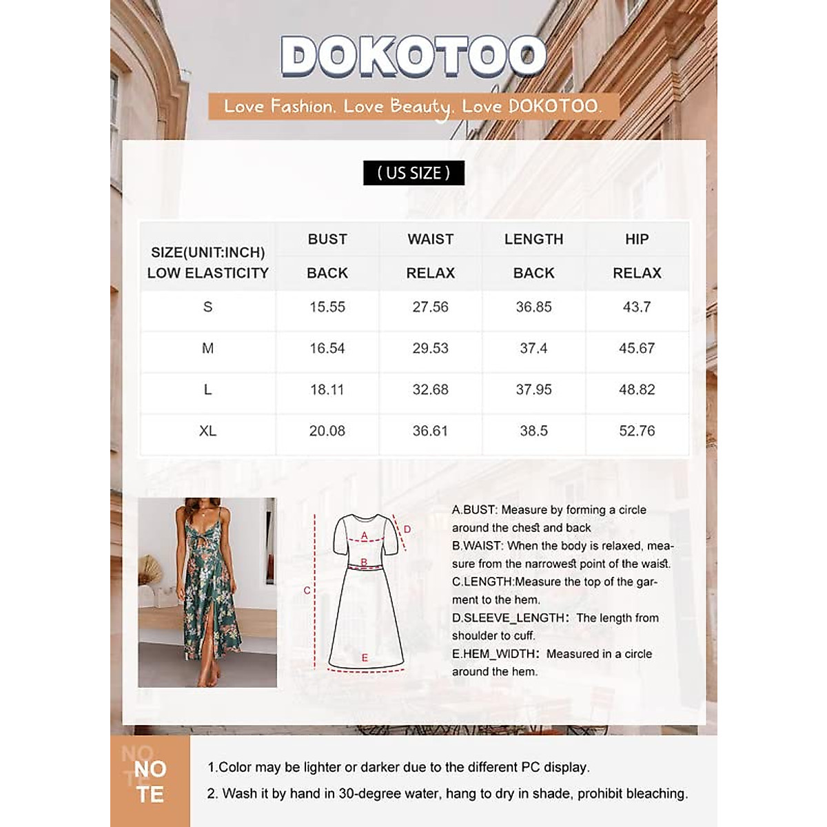 Dokotoo Women's Modern/Fitted, Green, X-Large