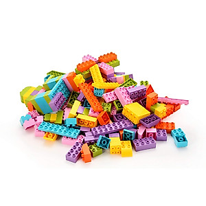 JOYIN 180 Pcs Kids Building Blocks, Toddler Building Bricks Set, 6 Colors 5 Shapes STEM Classic Basic Big Large Education Toy for Girls Boys 3-8 Years Christmas Birthday Gift