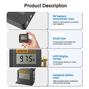 New Generation Universal Digital LCD Battery Tester for AA AAA C D 9V Button Cell