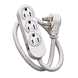 Leviton 49605-APS 3-Outlet Power Strip for Use Inside Structured Media Center, White