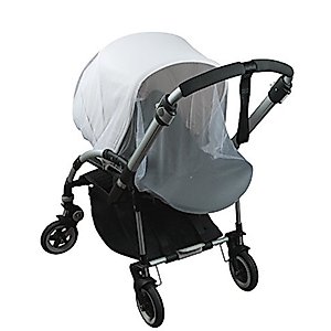 KIDLUF Mosquito and Bug Net for Baby Strollers, Bassinets, Cradles and Car Seats – Insect Net Safe Mesh White Buggy Cover for Pushchairs, Prams, and Carrycots