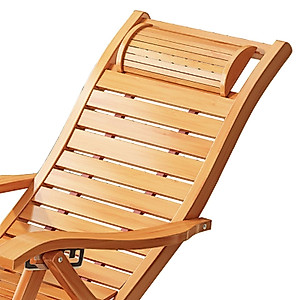 Foldable Recliner,Bamboo Lounge Chair,Foldable Rocking Chair,Garden Deck Chairs for Elderly,Outdoor Rocking Chair,Garden Chair,with Headrest Pillow and Foot Massage Board(Blue Purple)