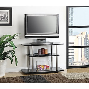 Convenience Concepts Designs2Go No Tools 37 inch 3 Tier TV Stand, Black