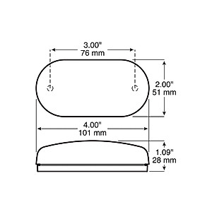 Peterson Mfg 35A-MV-BT2 Led Marker/Clearance, Pc Mv Oblong
