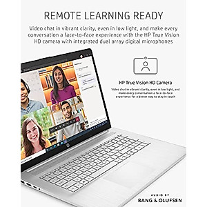 HP 17 Laptop PC, AMD Ryzen 3 5300U, 4 GB RAM, 256 GB SSD, 17.3" HD+ Display, Windows 11 Home, Wi-Fi & Bluetooth Combo, Long Battery Life, HD Webcam, Custom-Tuned Speakers (17-cn0020nr, 2022)