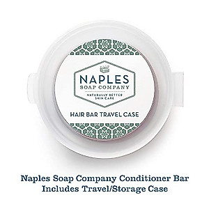 Naples Soap Company, Protein Enriched, 50-75 Use, Solid Hair Conditioner Bar, Eco-Friendly Haircare, Helps Ensure Vibrant, Healthy Hair, All Hair Types, Moroccan Oil, 1oz