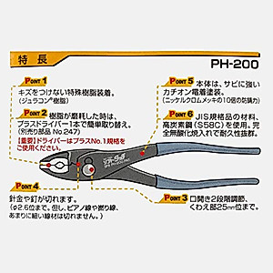IPS PH-200 Non-marring Plastic Jaw Soft Touch Slip Joint Pliers