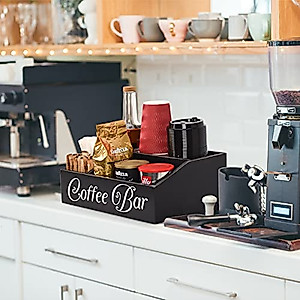 SHINGYU [Upgrade] Coffee Bar Organizer Coffee Station Organizer for Countertop Large K Cup Holder Coffee Pod Holder Farmhouse Coffee Bar Accessories