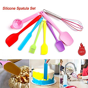 Silicone Spatulas Set, Rolling Pin, Cookie Cutters, Pastry Mat, Measuring Spoons and Cups, Dough Scraper, Cooking Baking Supplies for Teens Juniors Kids Adult Beginners(31-pieces)