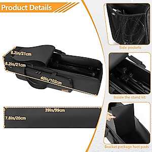 TORIBIO Tripod Case Bag Water-resistant Lightweight Multifunctional 40"x8.2"x8.2"/102x21x21cm Tripod Carrying Case with Shoulder Strap for Lights, Speakers, Cameras, Booms, Microphone Stands