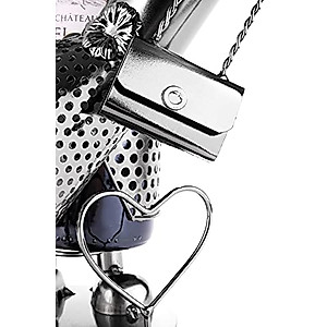 BRUBAKER Wine Bottle Holder Lovers Metal Sculptures and Figurines Decor Wine Racks and Stands Gifts Decoration
