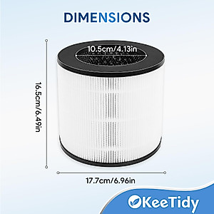 Keetidy C535 115115 Replacement Filter A Compatible with Winix 5500-2 Air Purifier, 5300-2 Air Purifier, WAC5300, WAC5500, WAC6300, 5000, 5000b, 5300, P300 (2 HEPA Filter + 8 Carbon Filters)