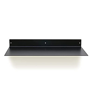 Floating Shelf Wall Mounted (11 inch x 24 inch) Heavy Duty Industrial Modern Steel, Black