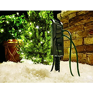 WiOn 50063 Smart Plug-In Indoor and Outdoor Wi-Fi Switch and Yard Stake Bundle, 1 Grounded Outlet and 3 Grounded Outlets