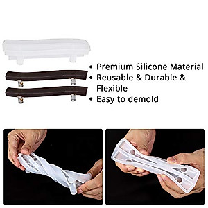 4PCS Handle Molds for Resin Casting, Gartful Silicone Tray Handle Molds, Epoxy Resin Handle Molds for Serving Board, Agate Platter, Jewelry Tray, Cabinet Cupboard, Home Decor, 4 Styles