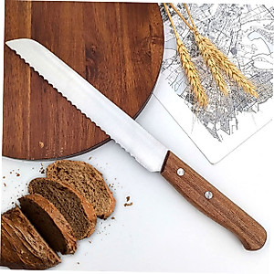 Yardwe Cookie Cutter Serrated Bread Metal Cutter Tool Serrated Acacia To Bake Kitchen Gadgets