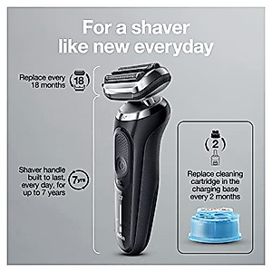 Braun Electric Razor for Men, Series 7 7085cc 360 Flex Head Electric Shaver with Beard Trimmer, Rechargeable, Wet & Dry, 4in1 SmartCare Center and Travel Case