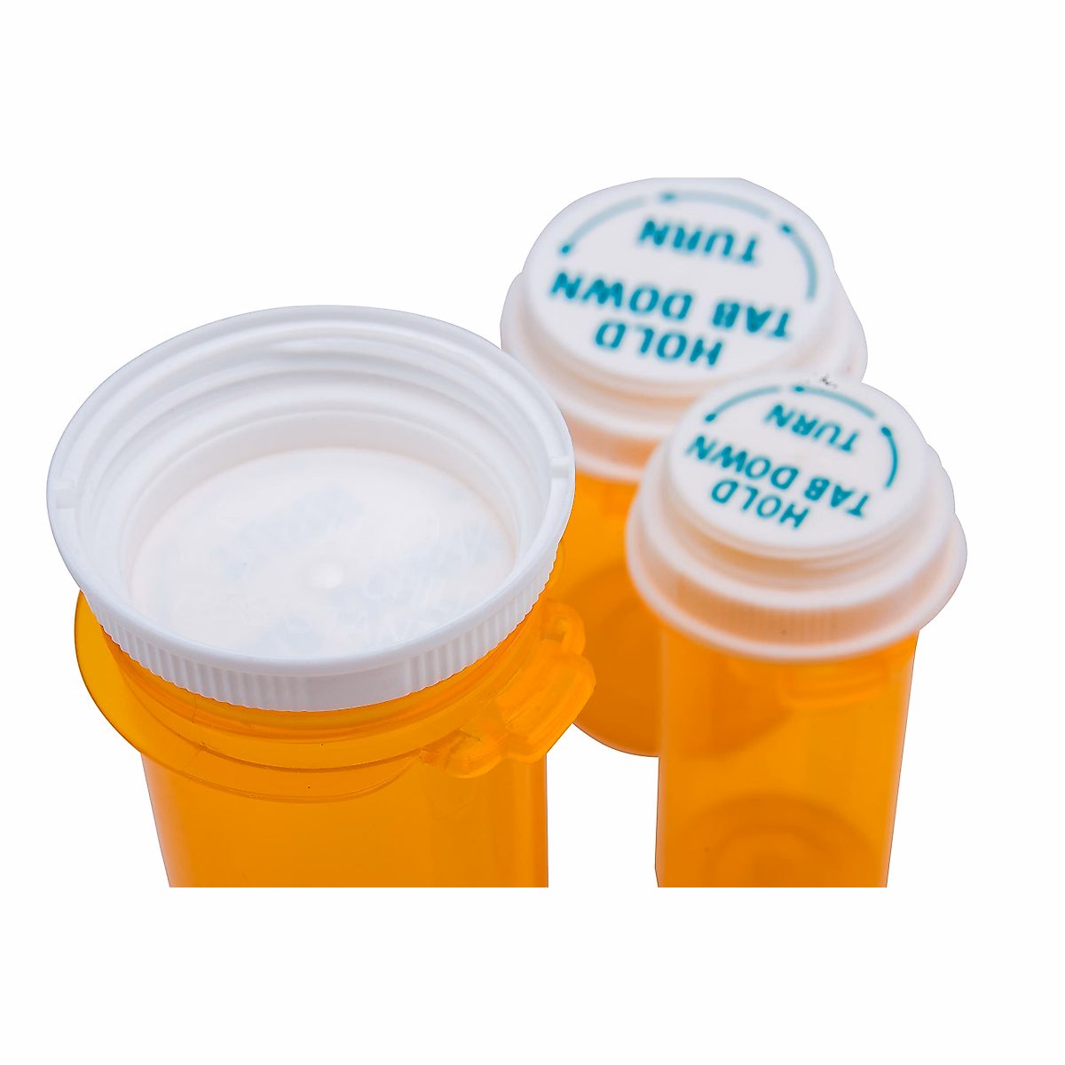 AVG Packaging Supplies Plastic Pharmacy Craft Pill Containers with Thumb Click Caps - Reversible Empty Perscription Bottles Prescription, 30 Dram Vials (126ct)