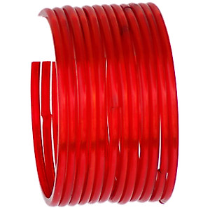 JD'Z Collection Indian Glass Bangle Set For Girls & Women Traditional Bollywood Fashion Jewelry Glass Bangles for Dailywear,Ethnic Wear Bangles Set of 12 (Red 2.6)
