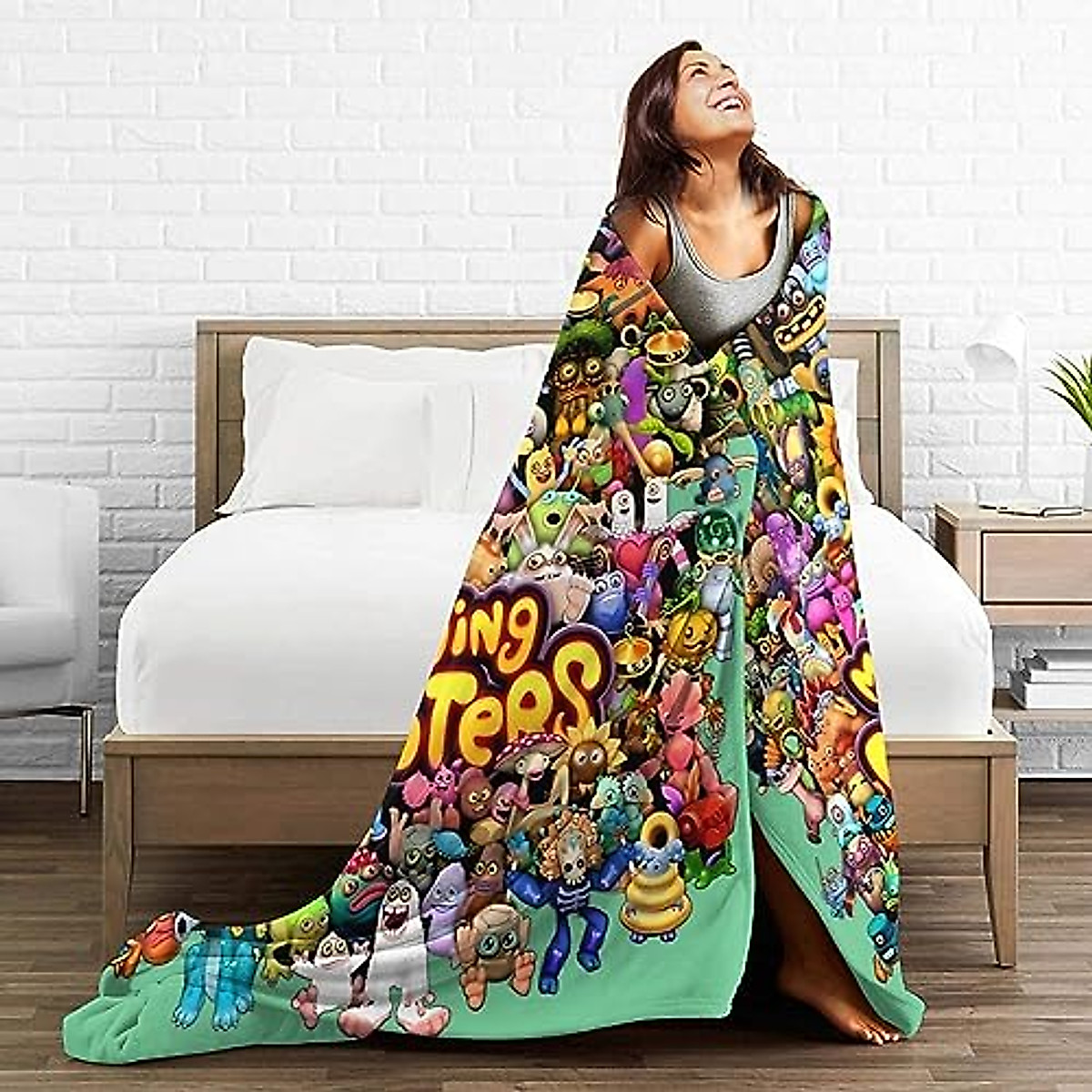 Yfccflloo Cartoon Blanket Throw Flannel Fleece Blanket Lightweight All Seasons for Livingroom/Bedroom/Sofa/Camping50 X40