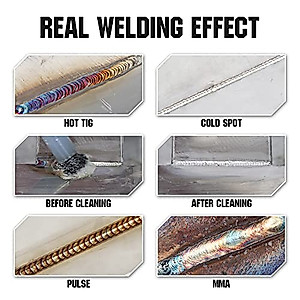 ANDELI Tig Welder,HOT/MMA/CLEAN/Cold/TIG Pulse TIG Welder,160Amp 110V/220V IGBT Digital Inverter TIG Welding Machine (TIG-250G PRO)