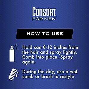 Consort Extra Hold Unscented Aerosol Hair Spray for Men, 8.3 oz – The Ultimate Mens Hairspray for Thin Hair and Mens Grooming Needs, Dry Look Styling