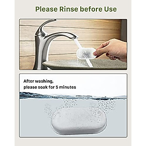 GIOTOHUN Cat Fountain Filters, 4 Pieces Filters + 4 Pieces Foam Filters for Cat Fountains, Filtering Hair (Sponge), Triple Filtering (Filter), Suitable for H1