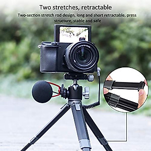 Action Camera Tripod,Mini Camera Desktop Tripod Portable Dual Purpose Adjustable Tripod with Two Section Stretch Rod Design,for Photography(MT-22)