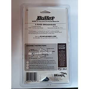 Wasp Bullet 100 Grain Three (3) blade Broadhead