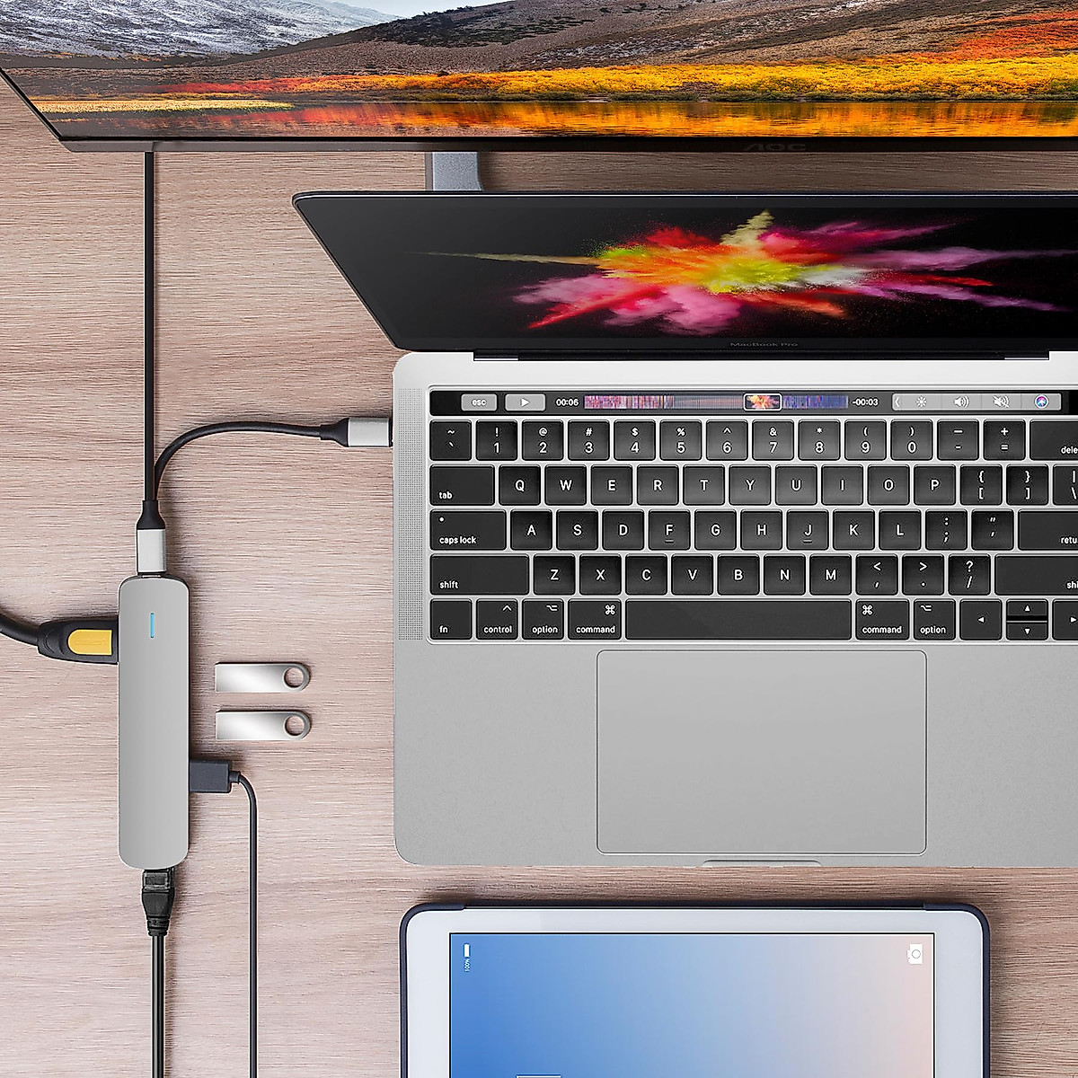 HyperDrive Tube 6-in-1 USB-C Hub - Silver