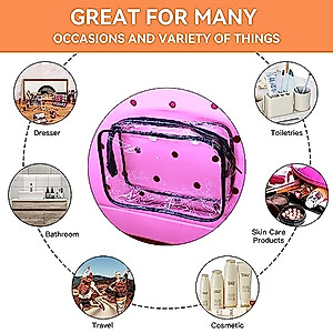 BWEALT Clear Insert Bags for BOGG Bag,Travel Transparent Pouch Storage Pop in Bogg Bags Beach Tote Accessories 4 Hole Decorative Bag with Zipper