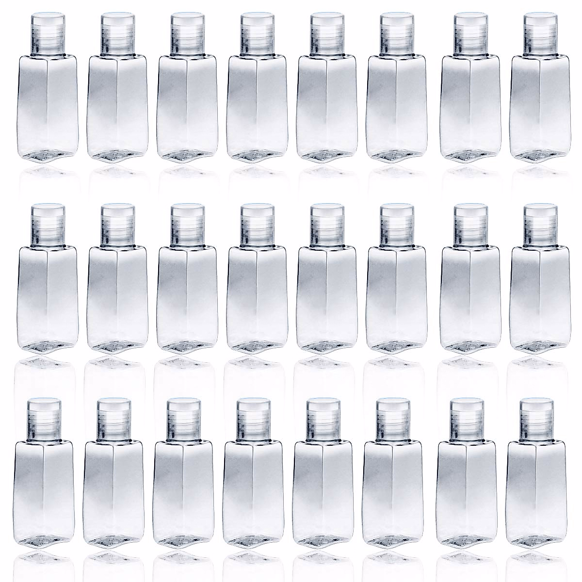 BIGNC 30 Pack Portable Travel Bottle, Empty Clear Travel Refillable Flip-Top Bottles for Travel Outdoor Camping Business, 1Ounce