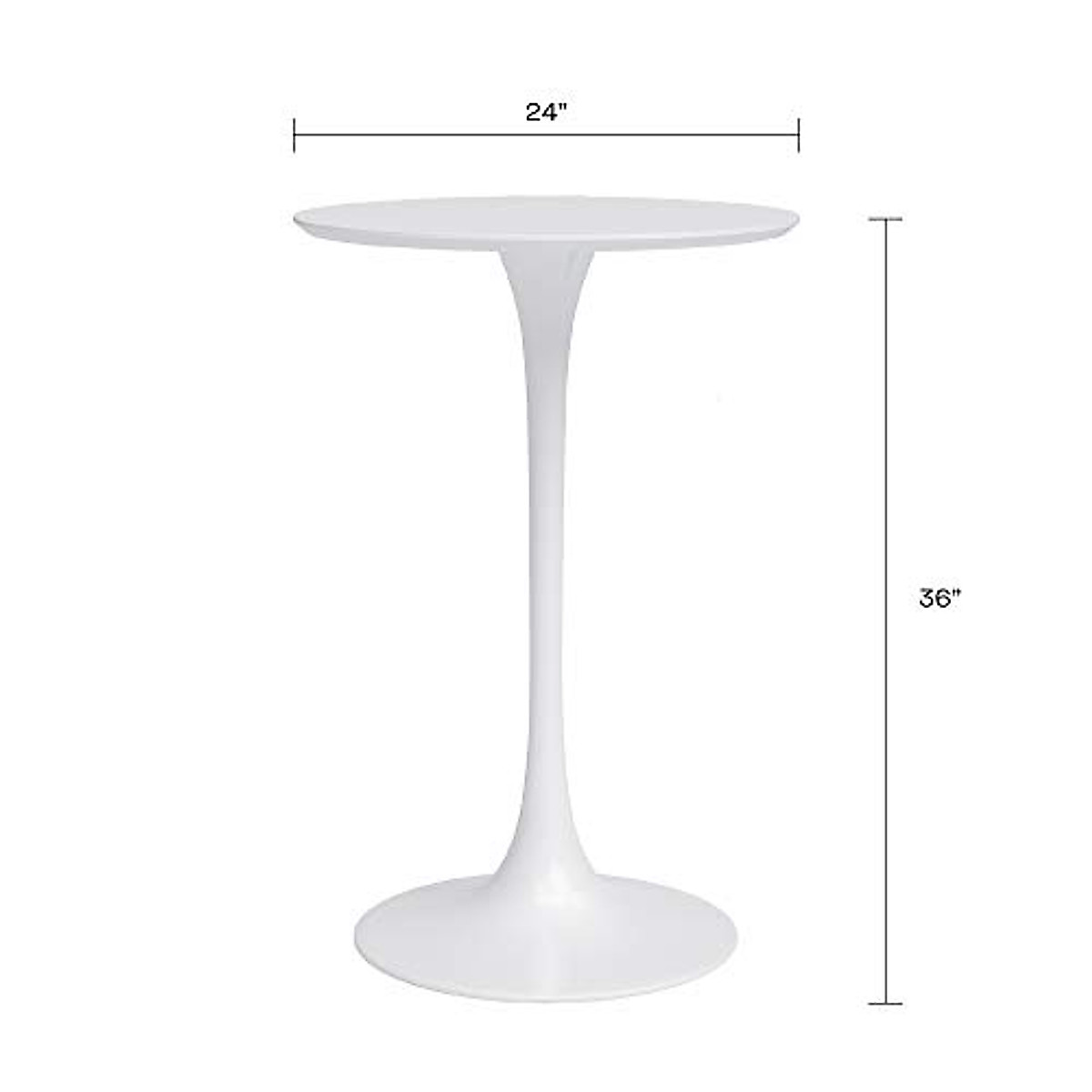 Jamesdar Kurv Counter Height Table, White