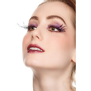 Dorisue halloween Feather Eyelashes witch makeup Cat eyes Black tail Lashes extension wedding Show Halloween Cosplay Wedding false lashes drama theatre model Hand-made Luxury Fashion Fake Lashes