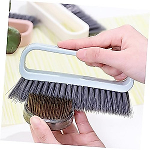 Gogogmee Cleaning Brush Car Washing Hand Broom Home Carpet Cleaner Floral Fixation Base Cleaning Tool Hair Bath Heavy Duty Cleaner Floor Scrubbers Pp Blue