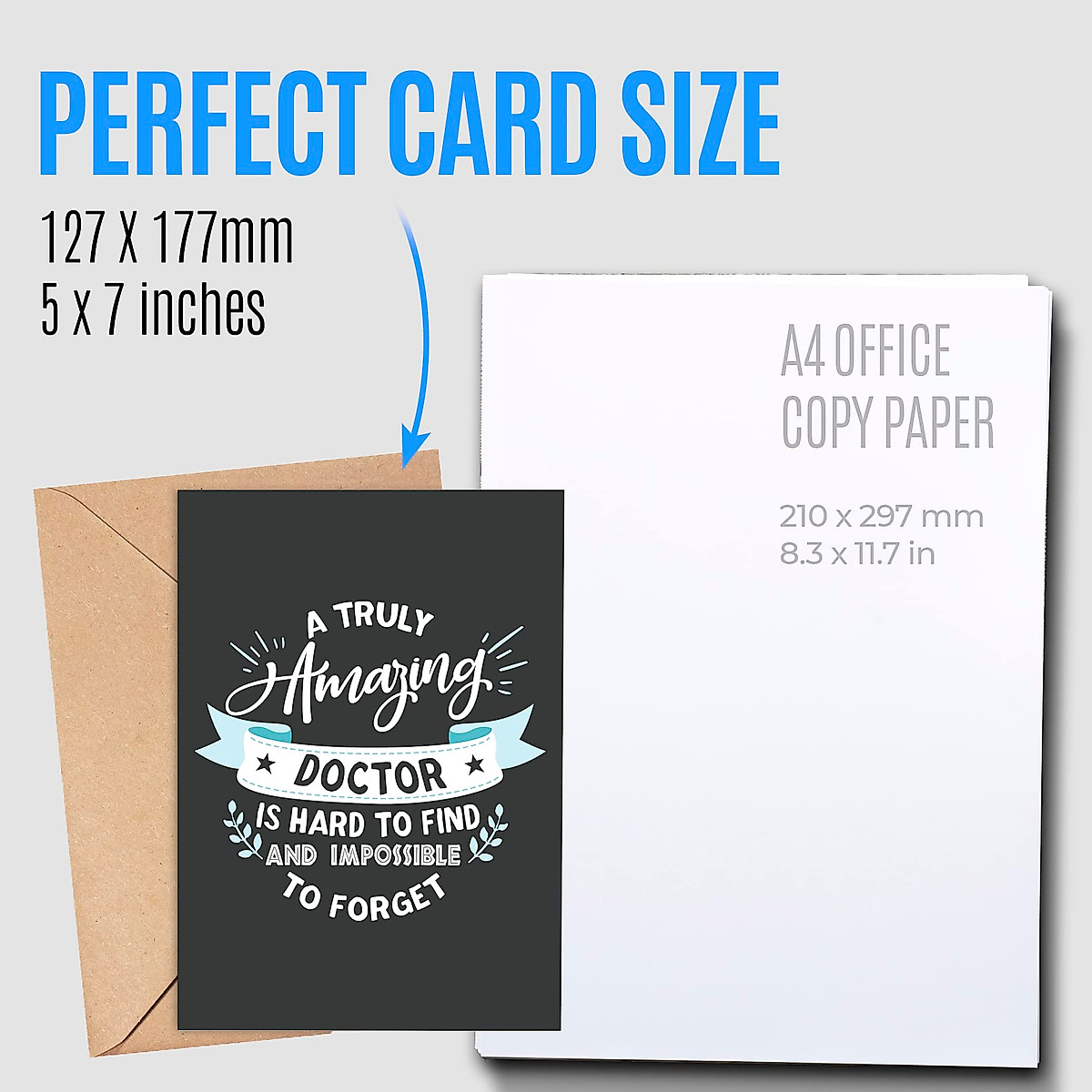 Thank You Card for Doctor | Awesome appreciation and gratitude card for men or women for any occasion: Birthday, Retirement, Graduation or just because.