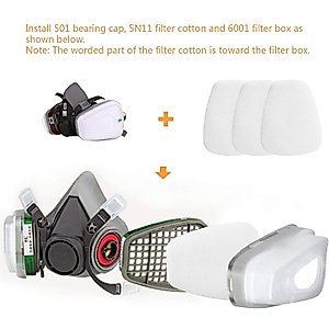 5N11 Particulate Filter Compatible with 5P71, Installed on 501 Filter Retainer Replacement for 6200 6001 6800 7000 (10PCS)