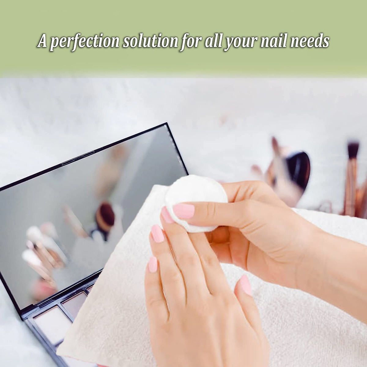 Degasa Premium 100% Pure Cotton Exfoliating Squares for Women - Hypoallergenic, Lint-Free Pads - Ideal for use as Makeup Remover Wipes or Nail Polish Remover Wipes, 160 Count