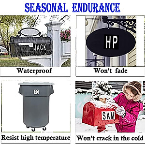 5 Sheets Self Adhesive Vinyl Letters Stick, Mailbox Letters Sticker for Mailbox, Signs, Window, Door, Cars, Trucks, Home, Business, Address(Black,3 Inch)