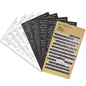 16 Sheets Scrapbook Stickers Small Talk Word Stickers, Junk Journal Sentiment Stickers, Scrapbook Words and Phrases Stickers, Vintage Scrapbook Quote Stickers for DIY Craft