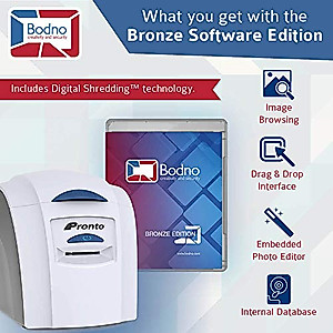 Magicard Pronto ID Card Printer & Complete Supplies Package with Bodno Software - Bronze Edition