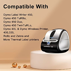 5000 Labels Compatible DYMO 30336 (1"x 2-1/8") Multipurpose Labels use for DYMO LabelWriter 450 450 Turbo 4XL & Zebra Desktop Printer(10 Rolls 5000 Labels)
