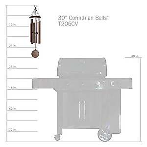 Corinthian Bells by Wind River - 30 inch Copper Vein Wind Chime for Patio, Backyard, Garden, and Outdoor décor (Aluminum Chime) Made in The USA