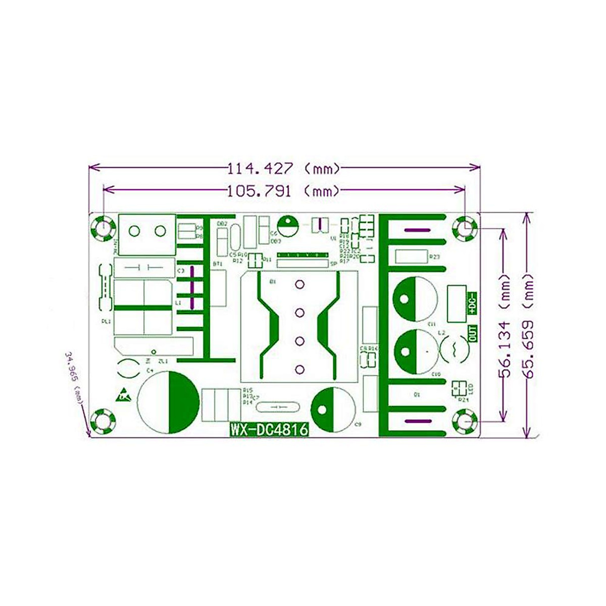 AC to DC 48V Power Converter Module 4A 200W Switching Power Supply Board AC 100-240V Variable Input with Indicator Industrial Grade Switch Power Supply